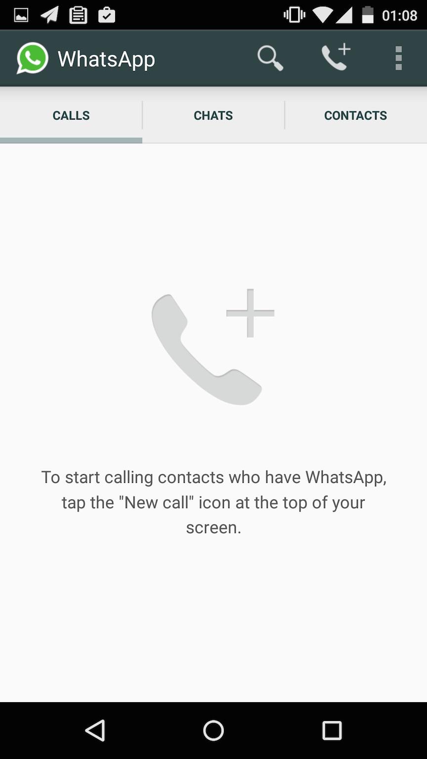 WhatsApp Calling Feature Spotted On Select Android Devices WhatsApp Calling Feature Spotted On Select Android Devices