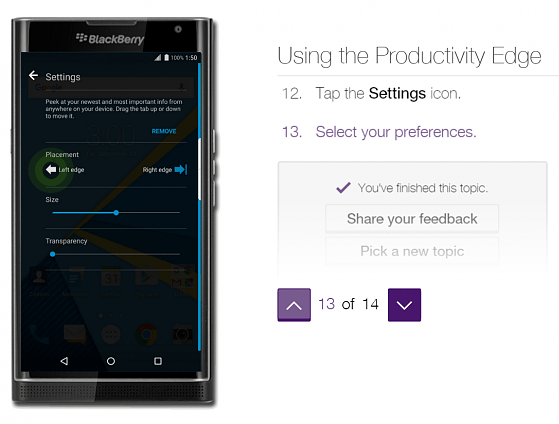Blackberry Priv Simulator Reveals Productivity Edge Feature 