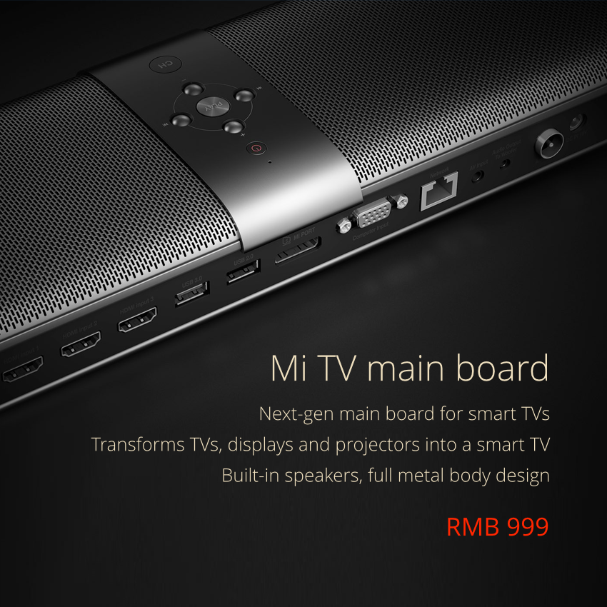 Xiaomi Mi TV 3 Rocks 4K Resolution And Detachable Mainboard