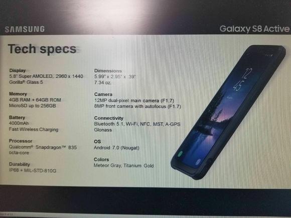 Galaxy S8 Active Specs Revealed In New Leak - SlashGear