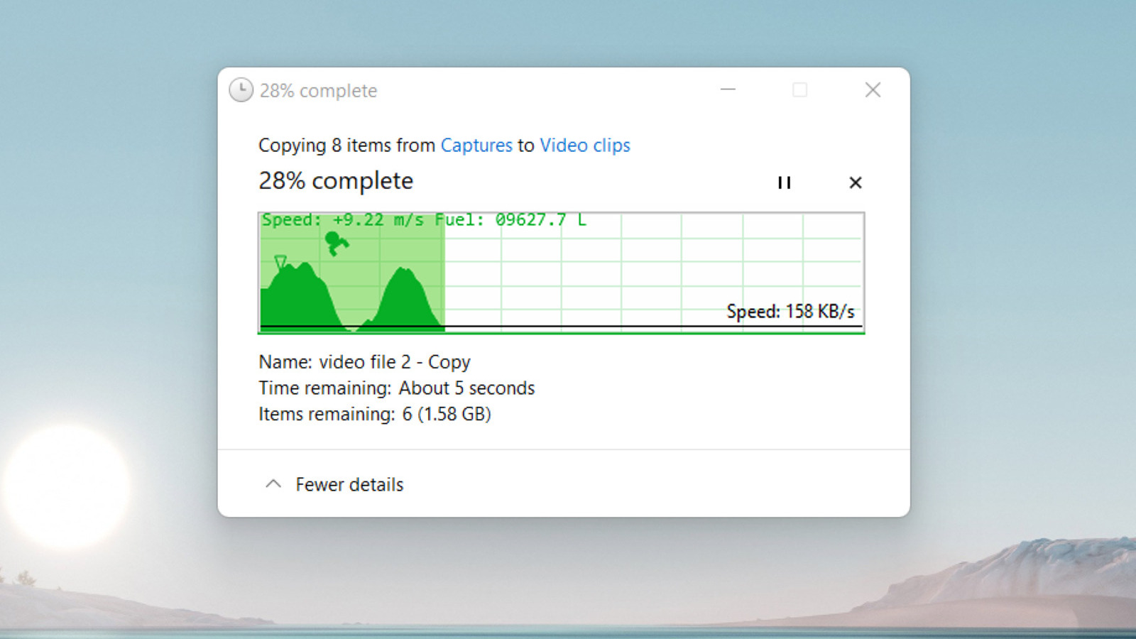 How To Turn The Boring Windows Copy Progress Dialog Into A Game