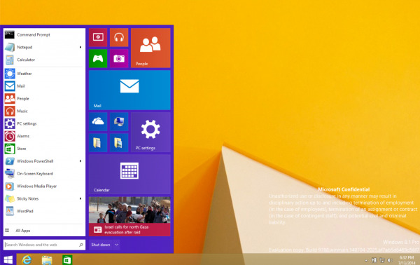 Windows Start Menu Fuses Old And New Styles In Build 9788 - SlashGear