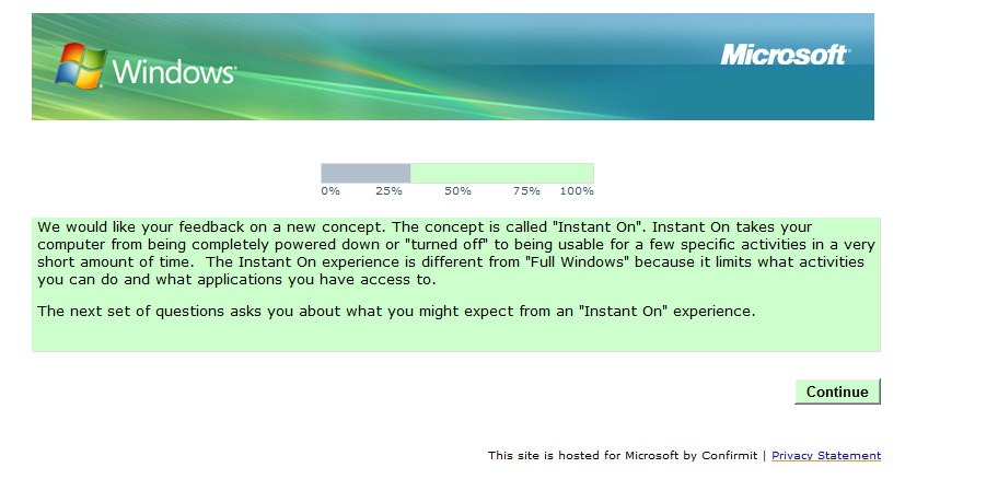 Microsoft Instant On OS Suggested In Market Survey