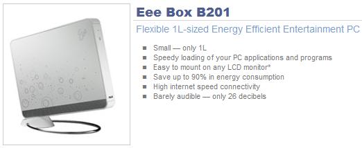 ASUS Eee Box B201 with Celeron CPU & 16GB SSD appears - SlashGear