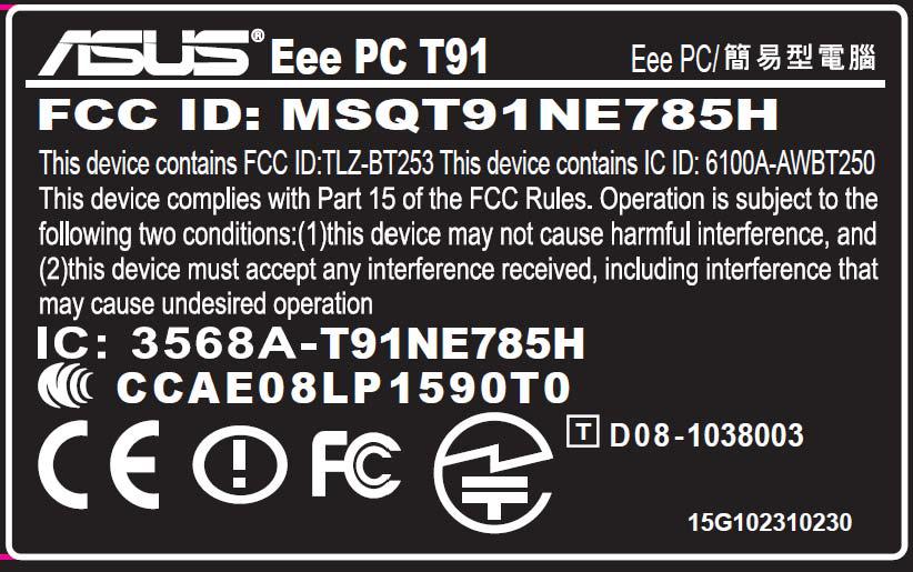 ASUS T91 touchscreen netbook clears FCC - SlashGear