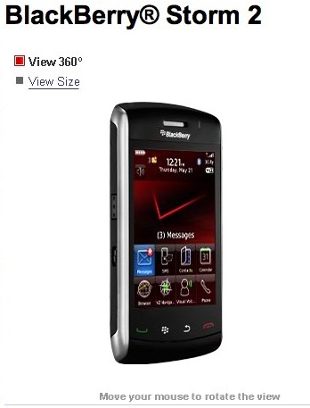 Verizon BlackBerry Storm2 shows up in 3D - SlashGear