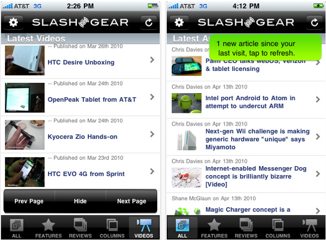 SlashGear Hits the iTunes App Store - SlashGear
