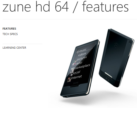 Microsoft Zune HD 64GB Available Now - SlashGear