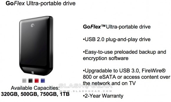 Seagate GoFlex adds swappable USB 3.0/eSATA/FireWire cables, media ...