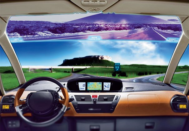 Full Rear View Windscreen Monitor Lets You See What's Behind You, on ...