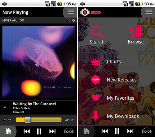 MOG music app comes out of beta for Android users - SlashGear