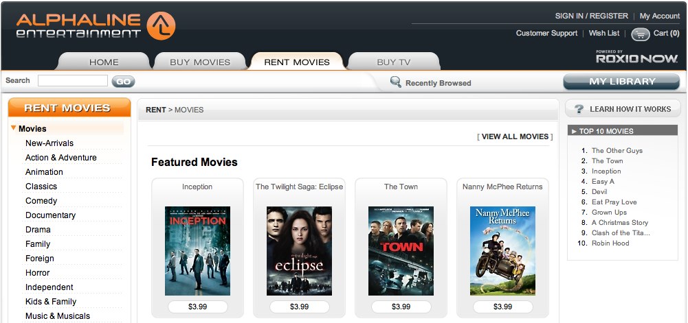Alphaline Entertainment movie & TV download store launches - SlashGear
