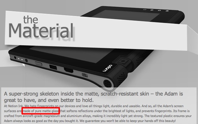Notion Ink Adam display neither matte nor scratch-resistant? [Updated ...