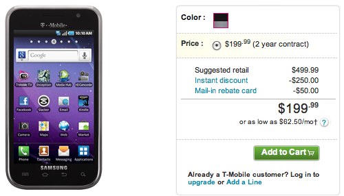 T-Mobile Samsung Galaxy S 4G on sale now - SlashGear