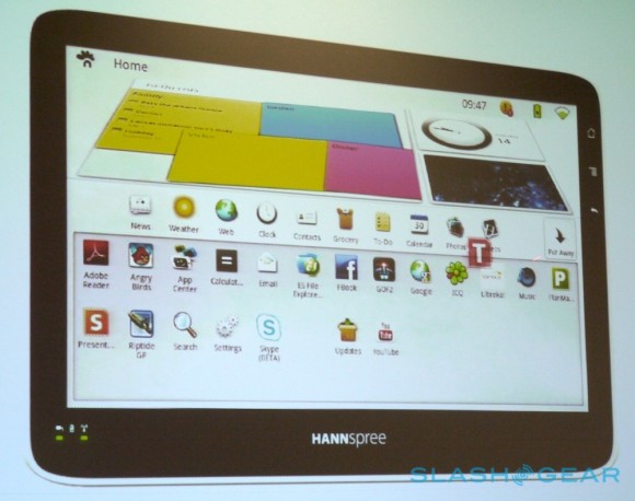 Hannspree tweaks SN10T3 tablet specs over Honeycomb demands - SlashGear