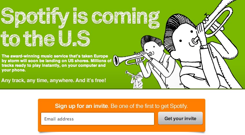 Spotify US sign-up page offers early access on imminent launch - SlashGear