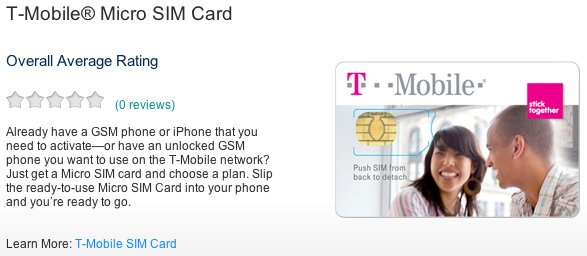 T-Mobile Now Offers Micro-SIM Cards For iPhone 4 - SlashGear