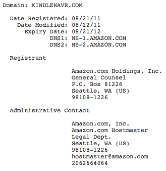 Amazon Continues Domain Name Collecting with KindleWave.com - SlashGear