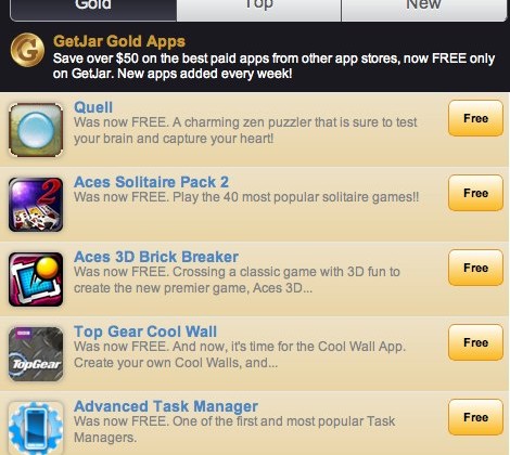 GetJar Gold challenges Amazon Appstore with 50 Android freebies - SlashGear