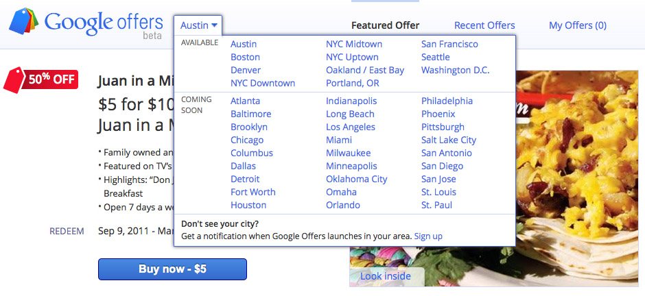 Google Offers Beta daily deals hitting 5 new markets - SlashGear