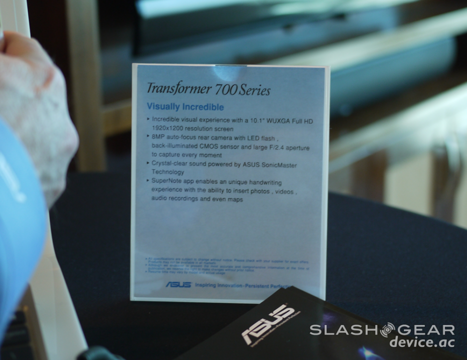 ASUS Transformer Prime 700 Series hands-on - SlashGear