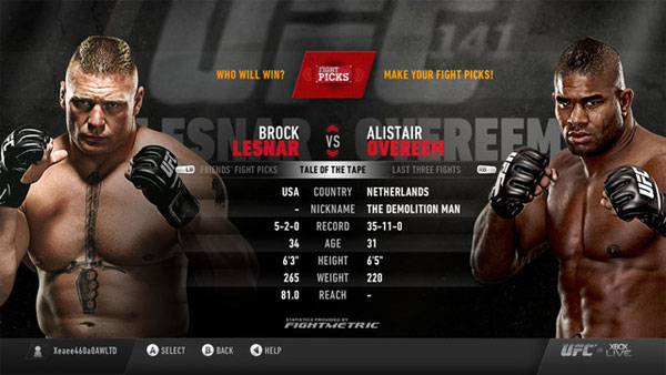 UFC Live Xbox 360 app gets KO'ed during UFC 141 - SlashGear