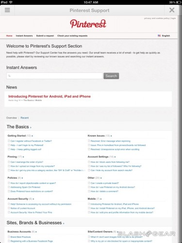 Pinterest for iPad Review - SlashGear