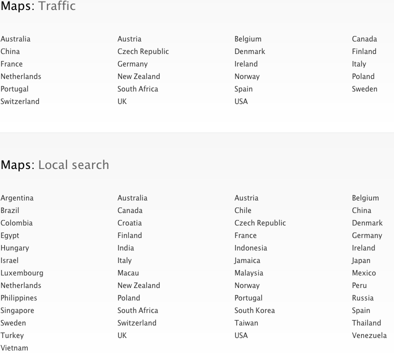 iOS 6 and iPhone 5 features availability listed by region - SlashGear