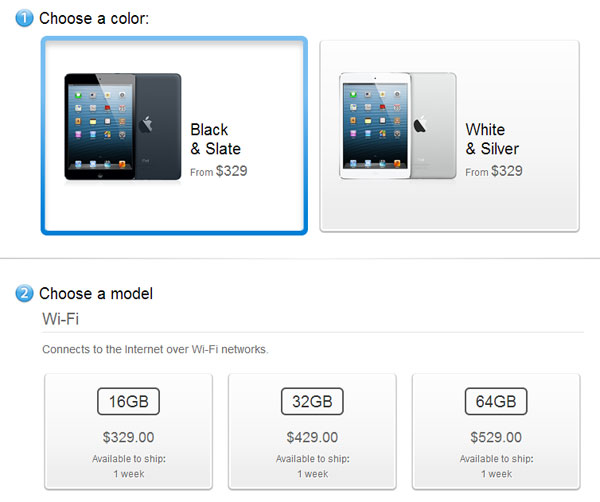 iPad minis now ship in one week - SlashGear