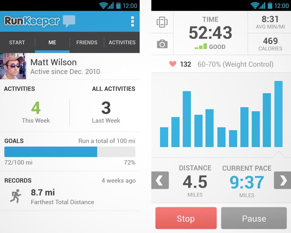 RunKeeper for Android updates with all-new design - SlashGear