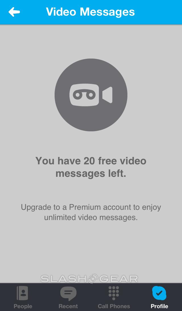 Skype Video Messaging for Mac, Android, iOS, limited to 20 - SlashGear