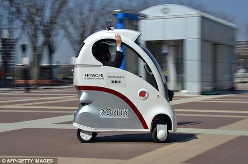 Hitachi introduces Ropits, a robotic single passenger car - SlashGear