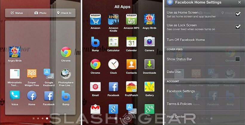 Facebook Home gains favorite apps tray via basic Android app - SlashGear