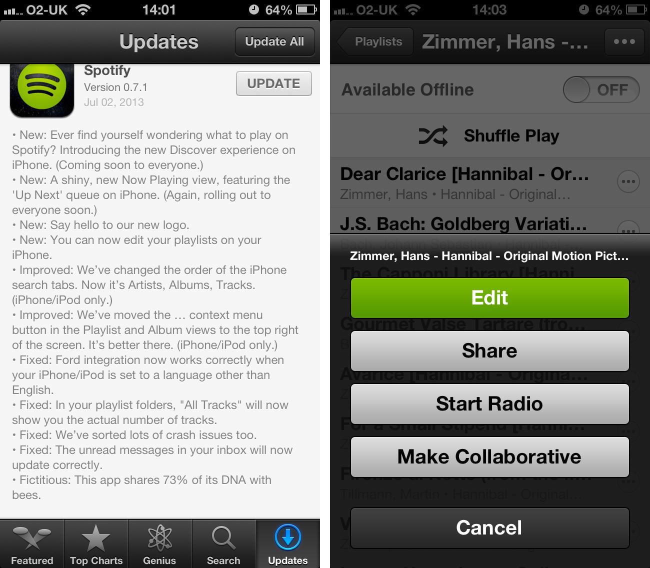 Spotify for iPhone updated with Discover and new Now Playing view ...