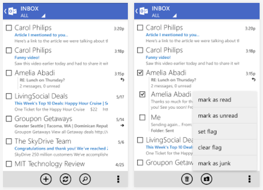 Outlook.com Android app update brings full downloads and server-side ...