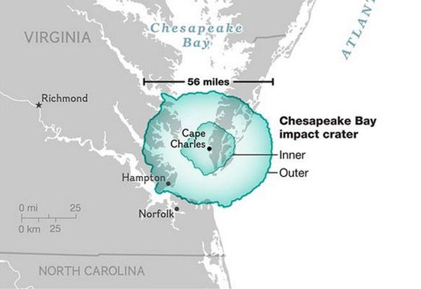 Scientists drill into Chesapeake Bay impact crater and find 100M year ... Scientists drill into Chesapeake Bay impact crater and find 100M year ...