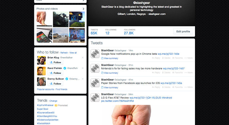 Twitter interface change today: reflecting mobile - SlashGear