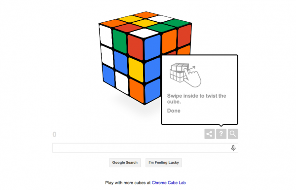 Google Doodle goes playable for Rubik's Cube 40th birthday - SlashGear