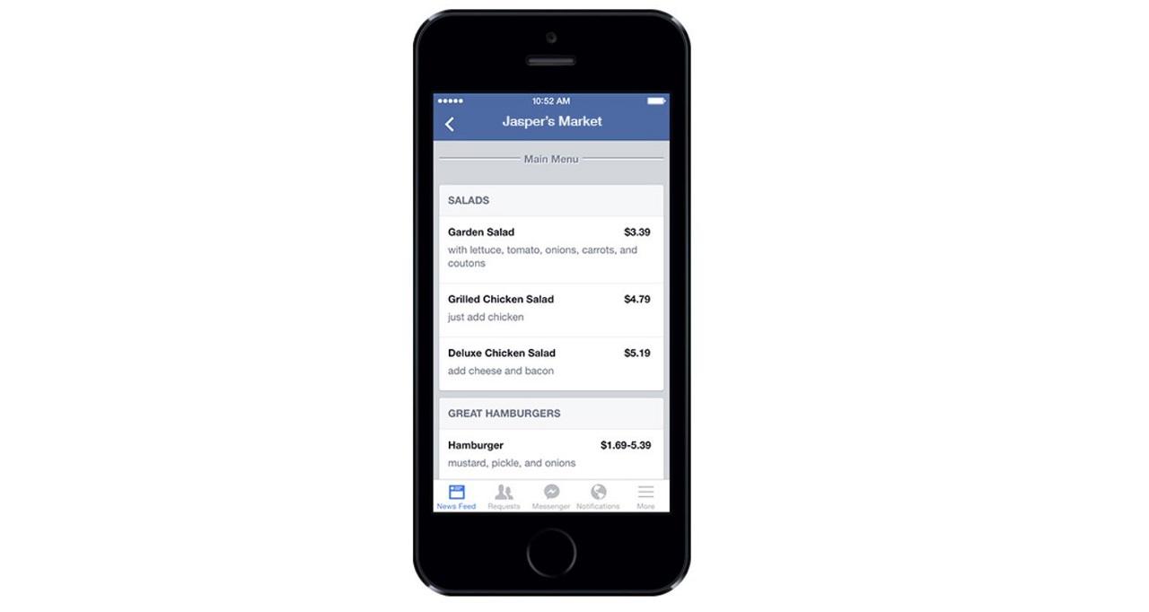 Facebook adds restaurant menu option for Pages - SlashGear