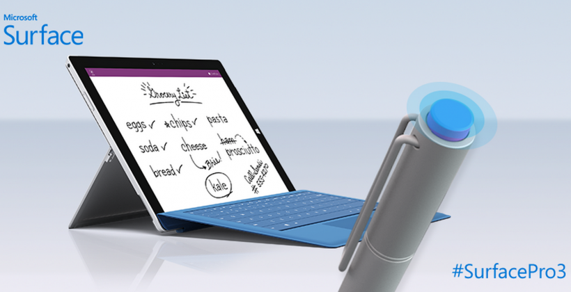 Surface Pro 3 pen clicks for instant note-taking and saves - SlashGear