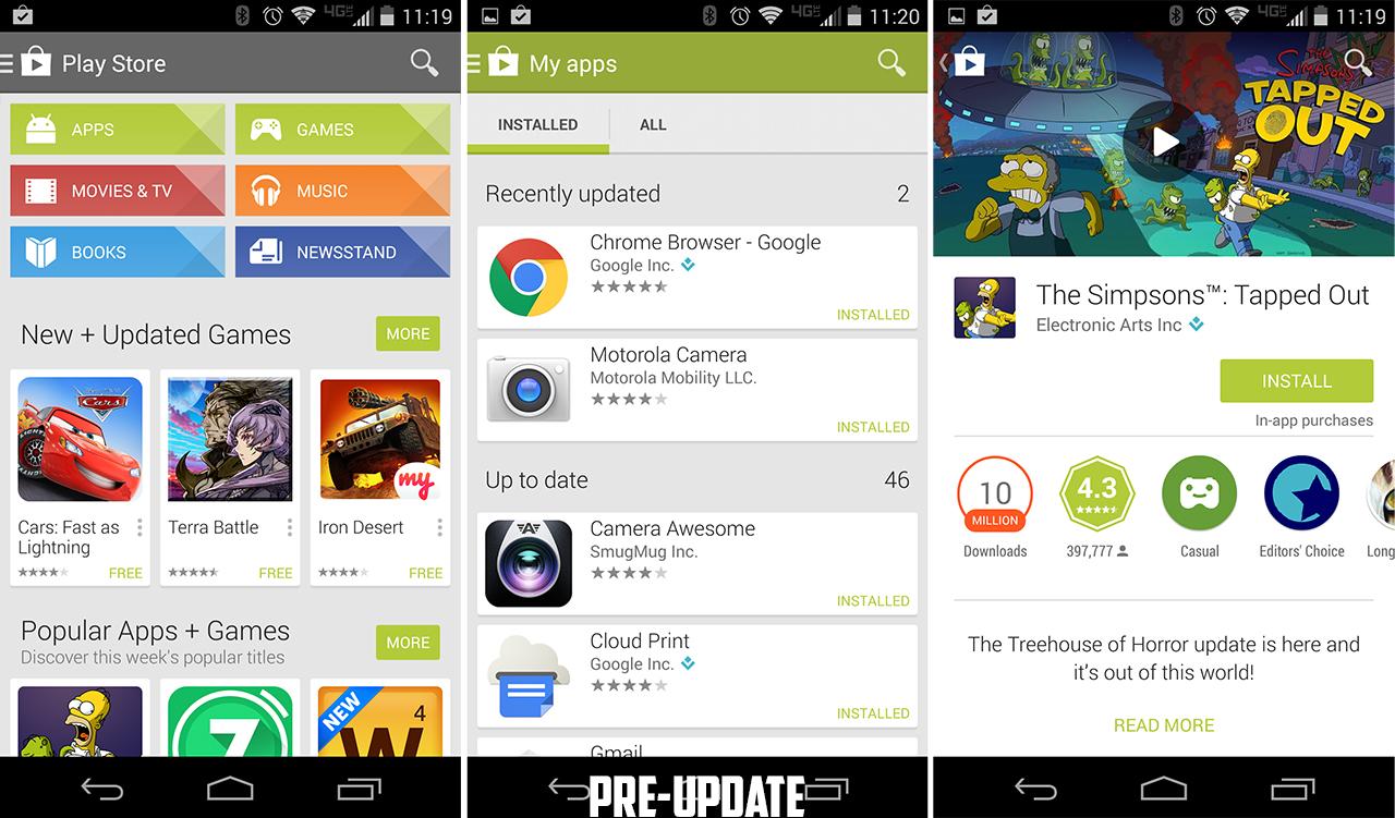 Google Play Store update: APK flat as Android L - SlashGear