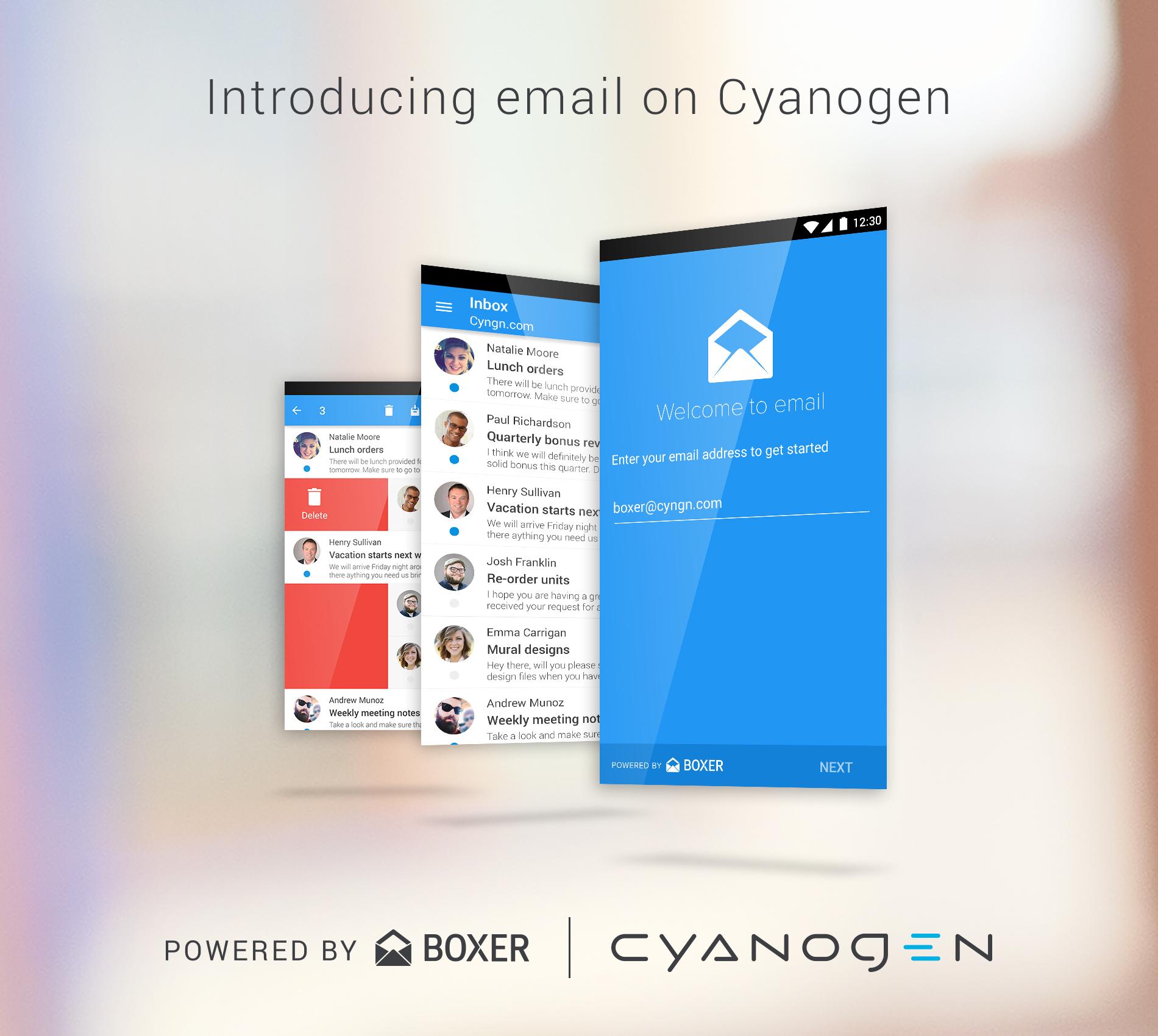 Cyanogen taps Boxer for email app in OS 12 - SlashGear