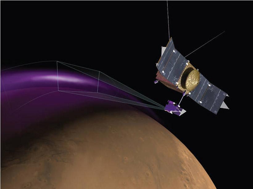 NASA's Maven spacecraft discovers aurora and dust cloud around Mars ...