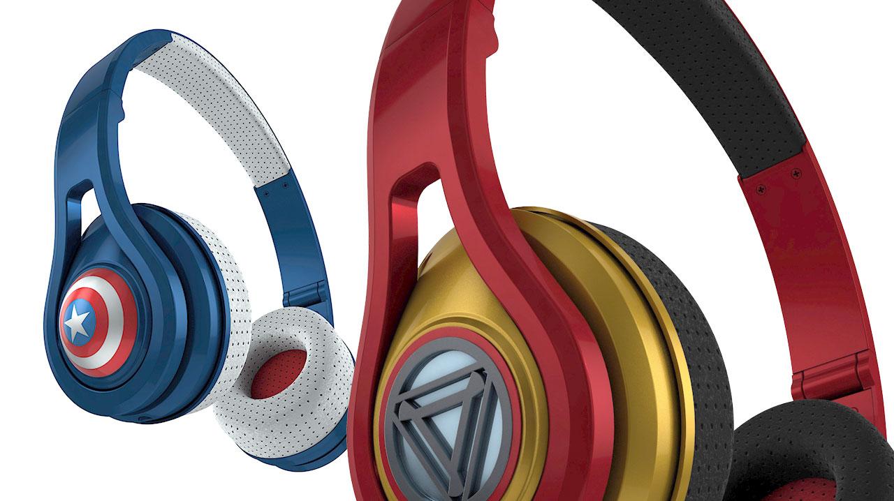 SMS Audio Headphones Tap Into Black Widow Cap Iron Man SlashGear