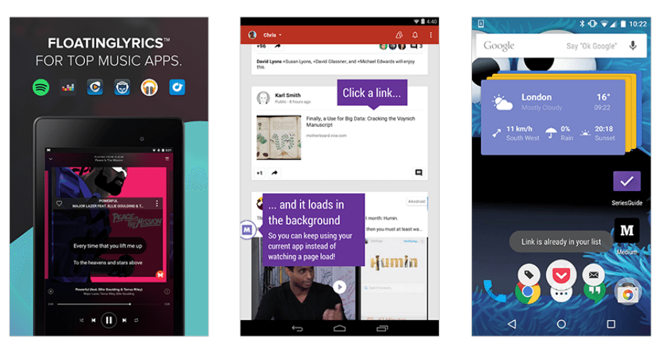 Android Marshmallow disables floating windows by default - SlashGear
