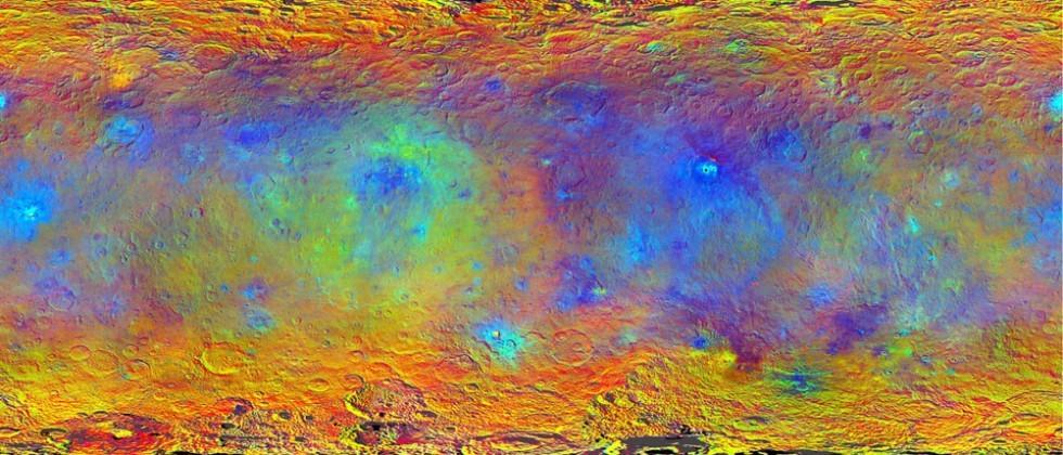 NASA gives better look at Ceres' surface with colorful map - SlashGear