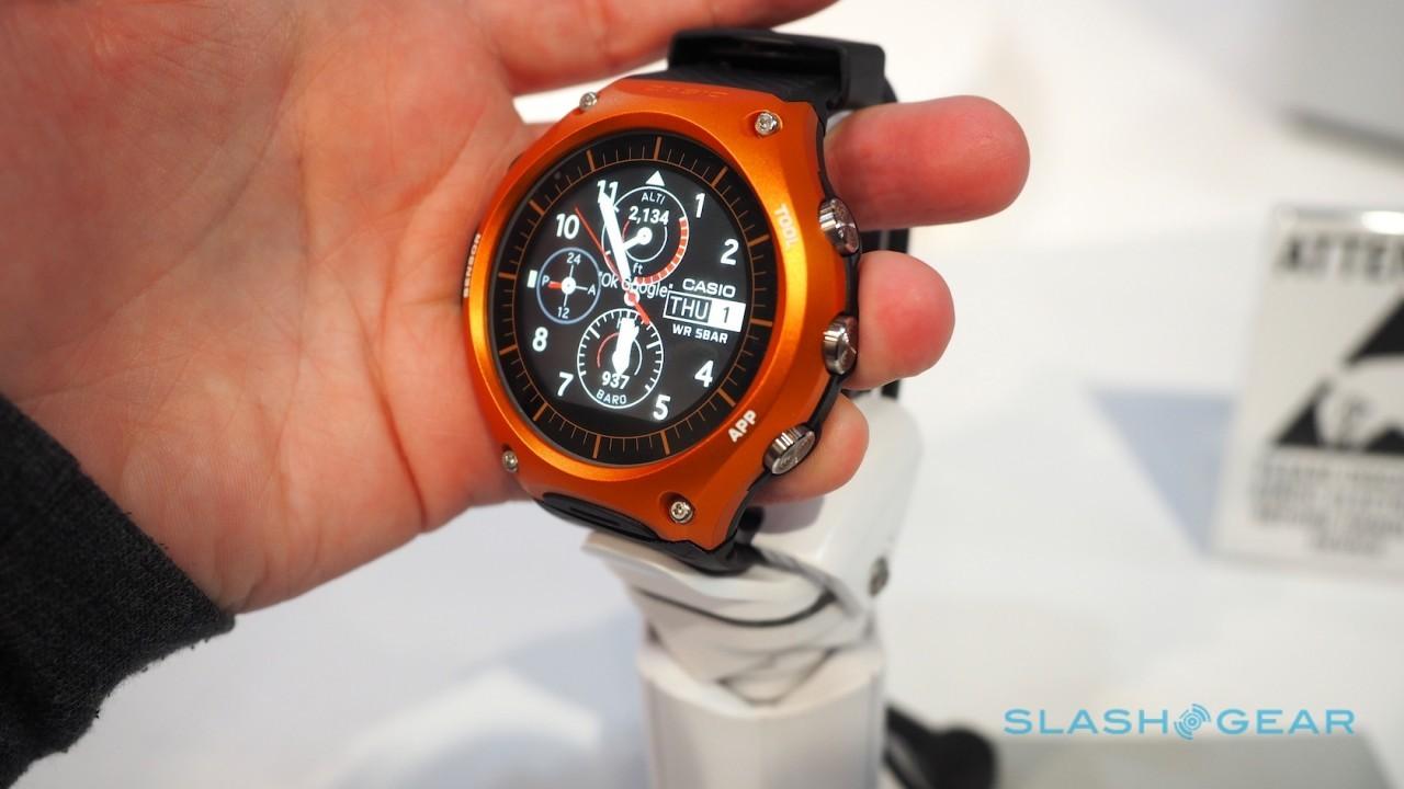 Casio Android Wear watch hands-on: rugged and huge - SlashGear