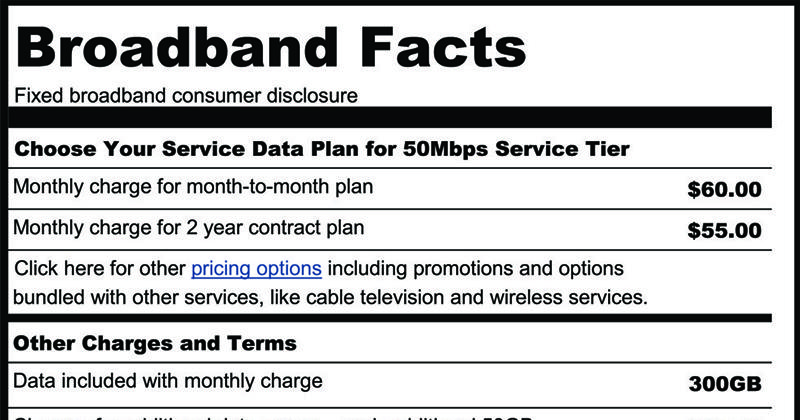 FCC unveils "Nutrition labels" for broadband connections - SlashGear