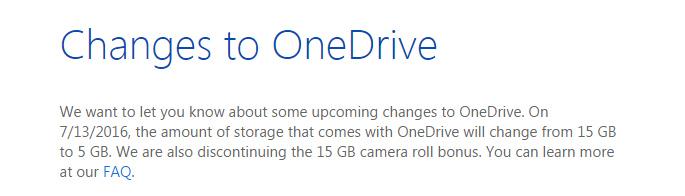 OneDrive storage limit dropping to 5GB in July - SlashGear
