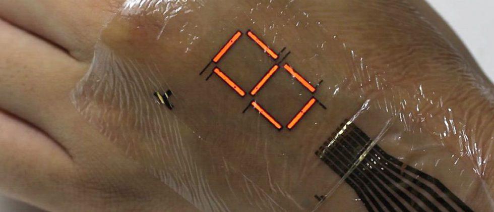 This ultra-thin electronic skin puts a digital display on your body ...